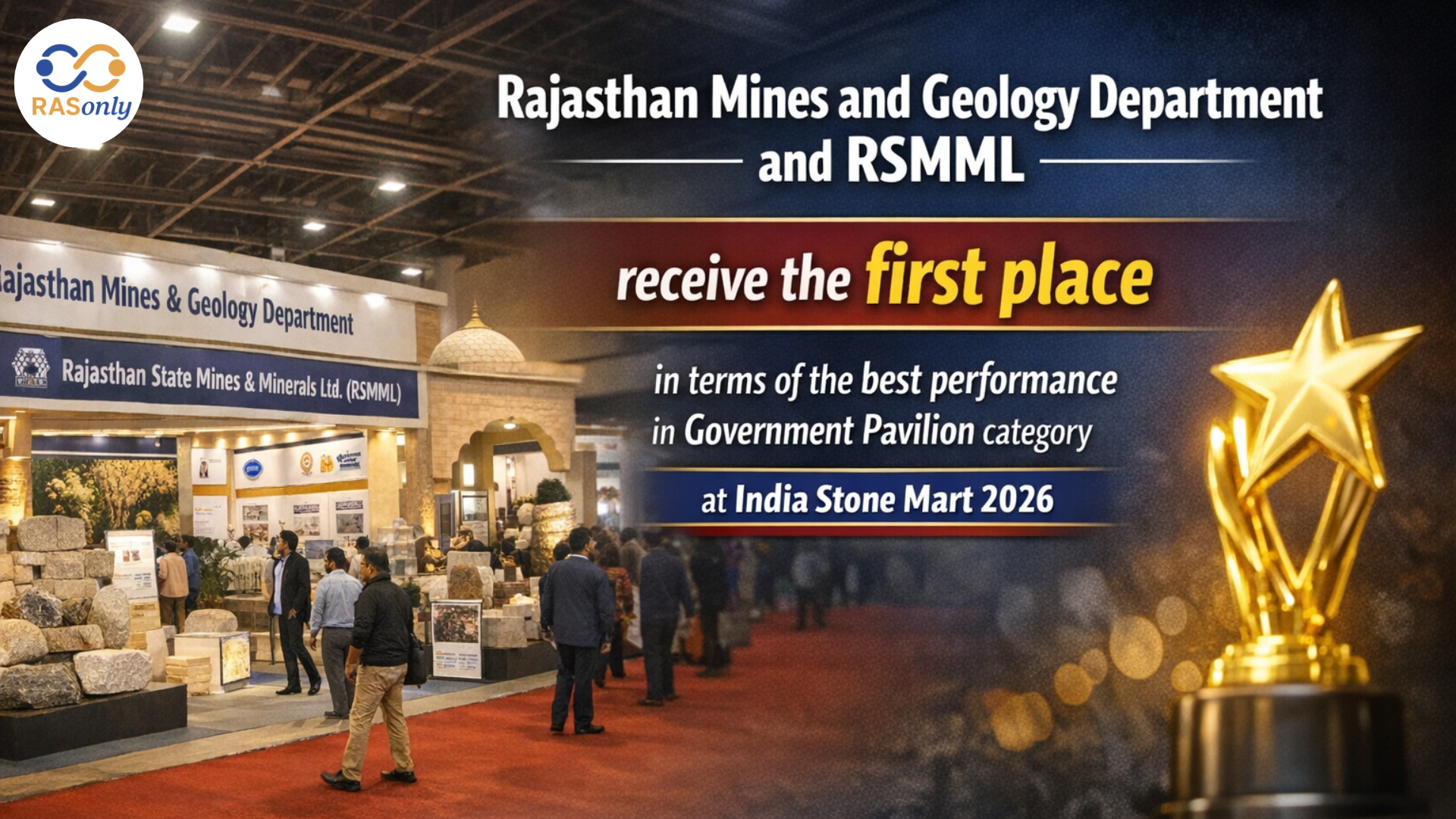 Rajasthan wins Best Government Pavilion at India Stone Mart 2026